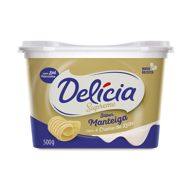 Margarina Delícia Supreme Com Creme de Leite Com Sal 500g | Super Koch