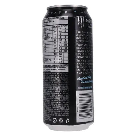 Bebida Energética Monster 473ml - Zero - Absolutely - Lata | Condor