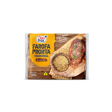Farofa Bontraz Mandioca Tradicional 400g | Koch Supermercado