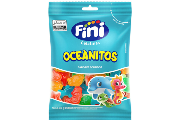 Guloseimas Gelatina Fini Oceanitos 80g | Andorinha Hiper Center