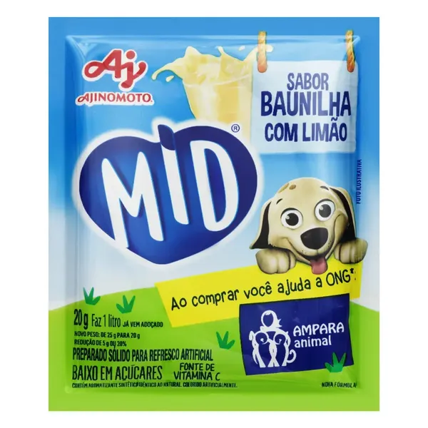 Prado Supermercados LTDA - Refresco Mid Baunilha Com Limao 20g