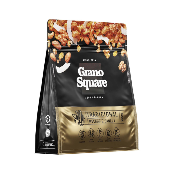 Granola Grano Square Melado e Canela 200g | Super Koch