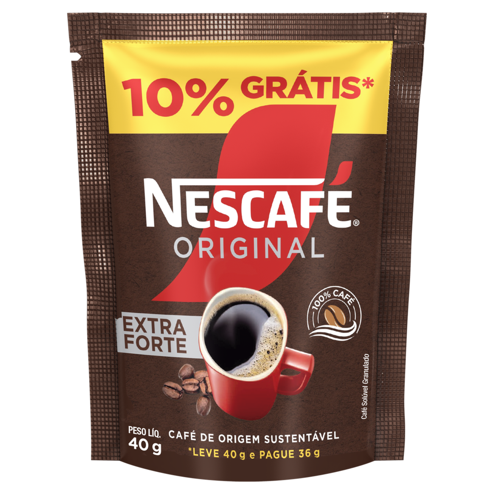 Café Solúvel Extraforte Nescafé Original Leve 40g Pague 36g | Super Koch