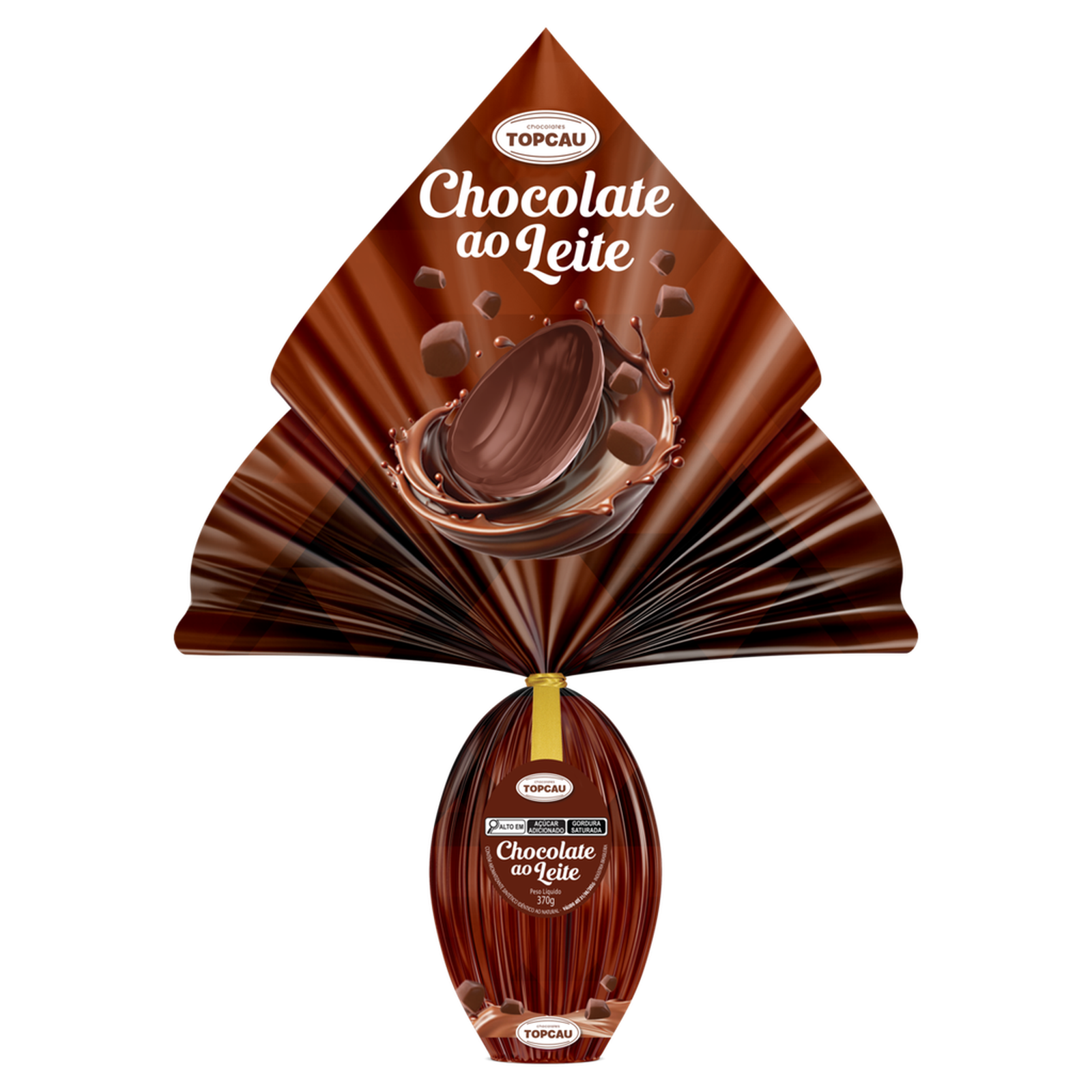 Ovo de Páscoa Topcau Chocolate Ao Leite Com Miniovos 370g | Super Koch
