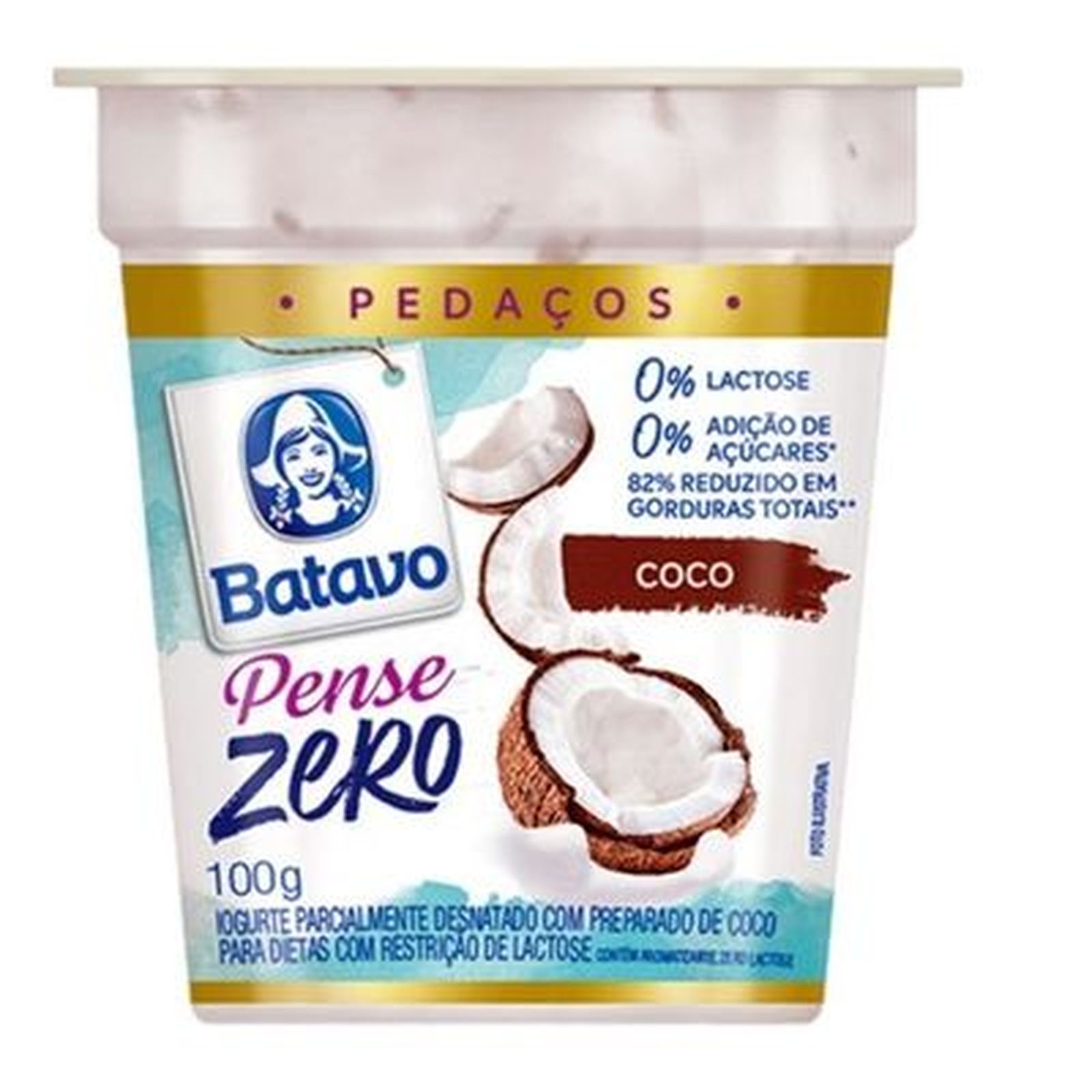 Iogurte Batavo Pense Zero Coco Ped 100g | Beltrame Supermercados