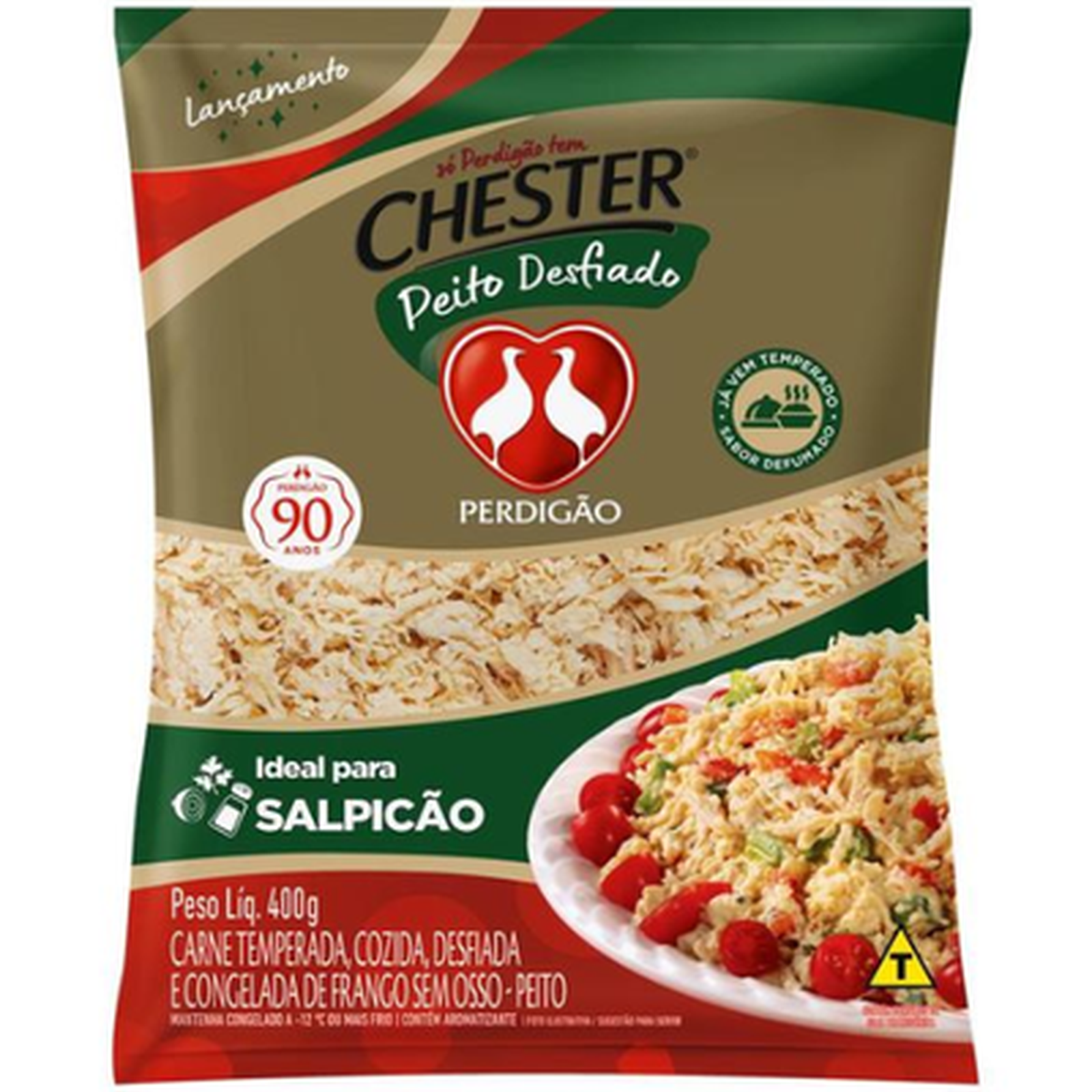 Peito de Frango Desfiado Chester Perdigão 400g | Andorinha Hiper Center