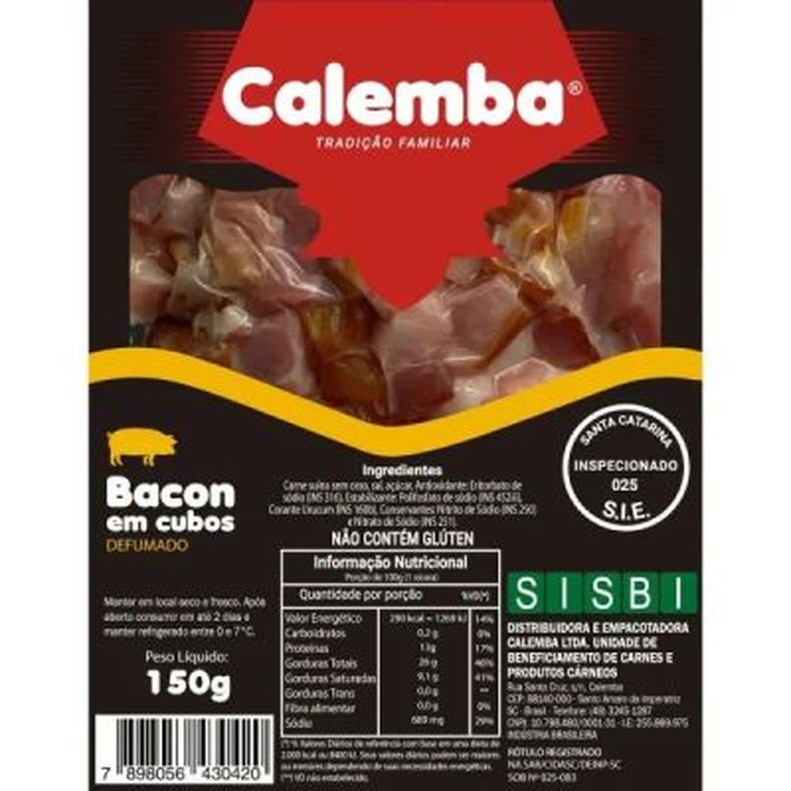 Bacon Em Cubos Calemba 150g | Super Koch
