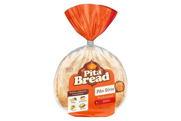 Hiperbom Supermercados - Pão Sírio Pita Bread Médio 1/2 Duz 320g