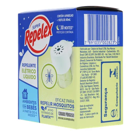 Aparelho Elétrico Repelex Refil Líquido 40ml | Super Koch