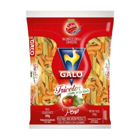 Sakashita Supermercados - Macarrão de Sêmola Galo Com Vegetais Pena ...