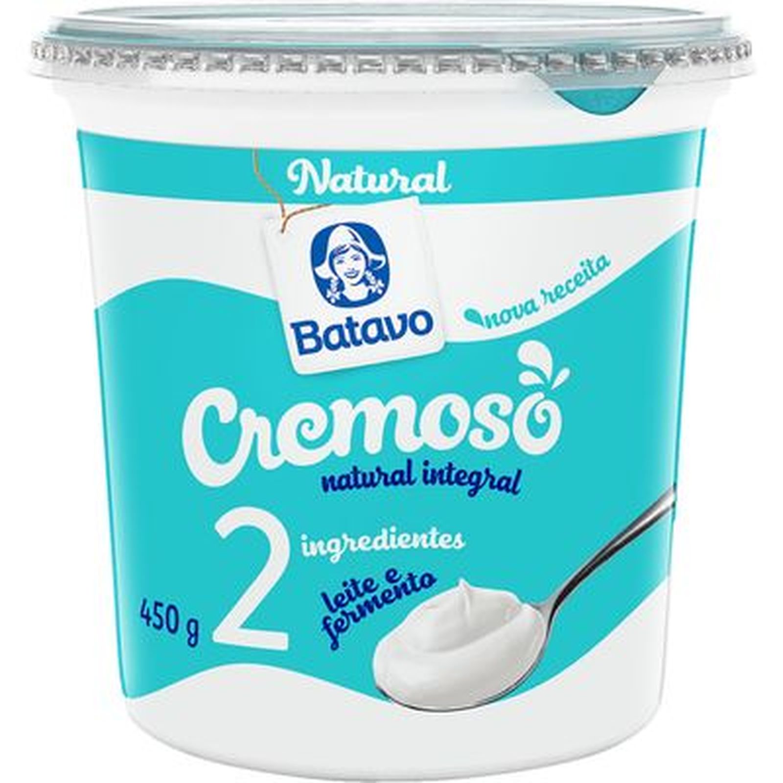 Hiperbom Supermercados - Iogurte Integral Cremoso Batavo 450g Natural Pote