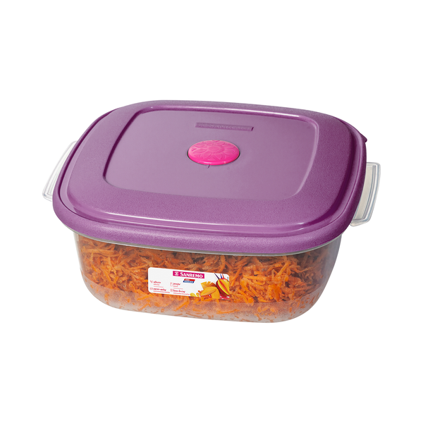 Pote Plástico Quadrado Vácuo Sanremo 1,3l | Koch Supermercado