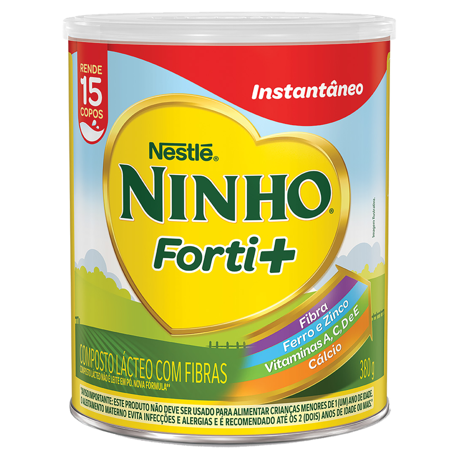 Composto Lácteo Instantâneo Com Fibras Ninho Forti 380g | Super Koch