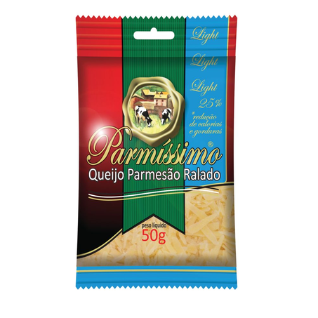 Queijo Parmesão Ralado Light Parmíssimo 50g | Super Koch