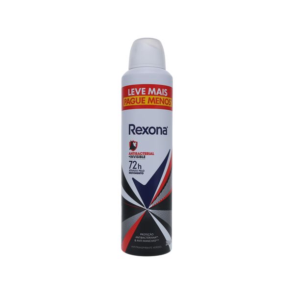 Desodorante Antitranspirante Aerosol Rexona Antibacterialinvisible 250 ...