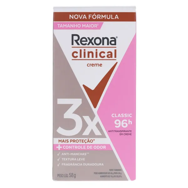 Desodorante Rexona Clinical 58g - Classic | Condor