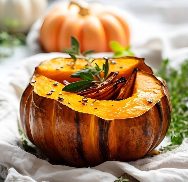 Naturvida Mercado Saudável - Abóbora No Forno Com Mel e Canela