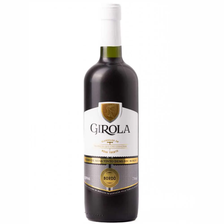 Vinho Tinto Brasileiro Girola Bordô Demi-sec 750ml | Koch Supermercado