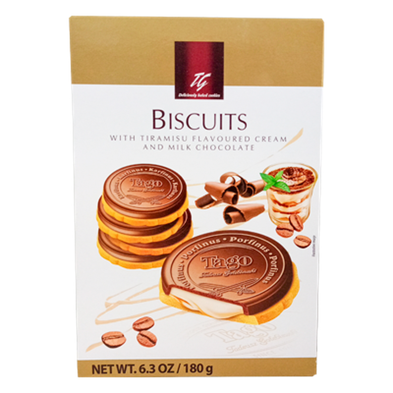 Biscoito Biscuits Tago Recheado Creme Tiramissu Coberto Chocolate Ao ...