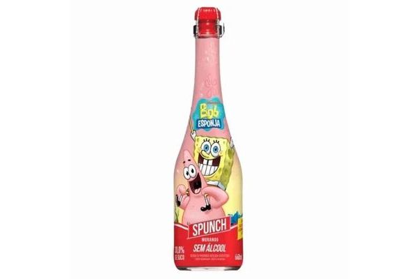 Bebida Gaseificada Espumante Spunch Bob Esponja Sem Álcool Sabor ...