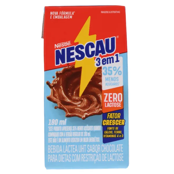 Bebida Láctea Nescau Zero Lactose 180ml | Koch Supermercado