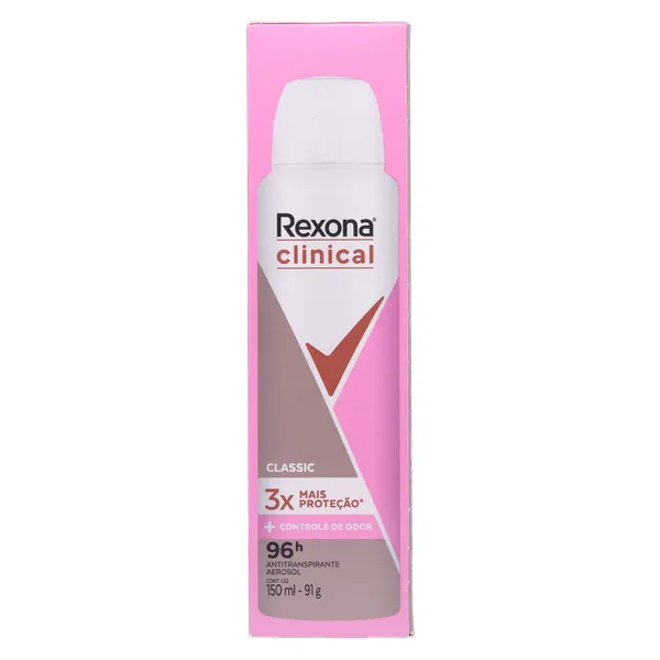 Desodorante Aerossol Clinical Classic Rexona 150ml | Super Koch