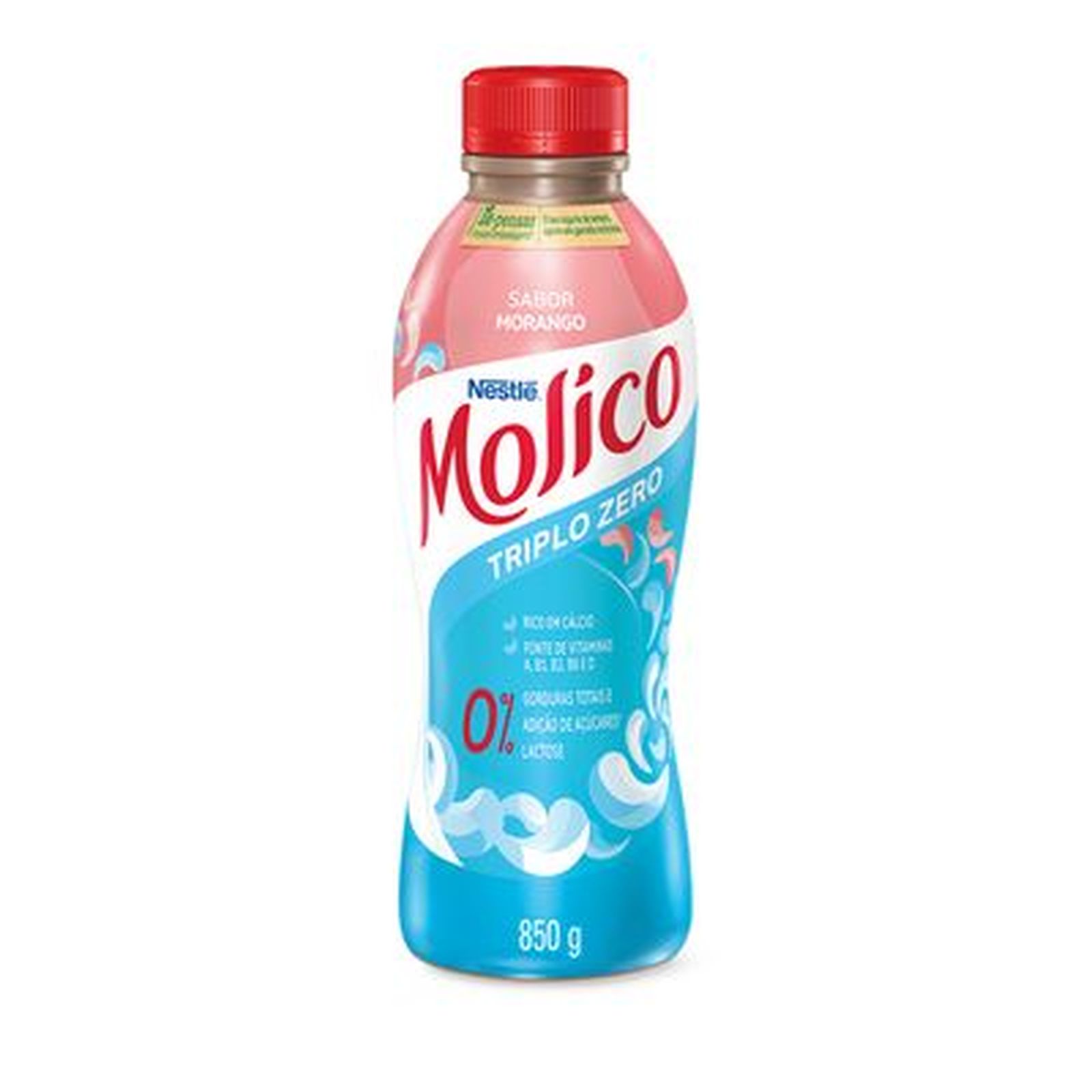 Iogurte Zero Lactose Molico 850g Morango Garrafa | Hiperbom Supermercados