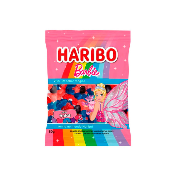 Bala de Gelatina Haribo Barbie Fantasy Pacote 80g | Koch Supermercado