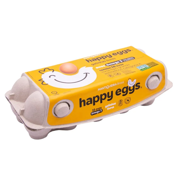 Vila das frutas - Ovos Grandes Mantiqueira Ômega 3 Happy Eggs Com 10 Unidades
