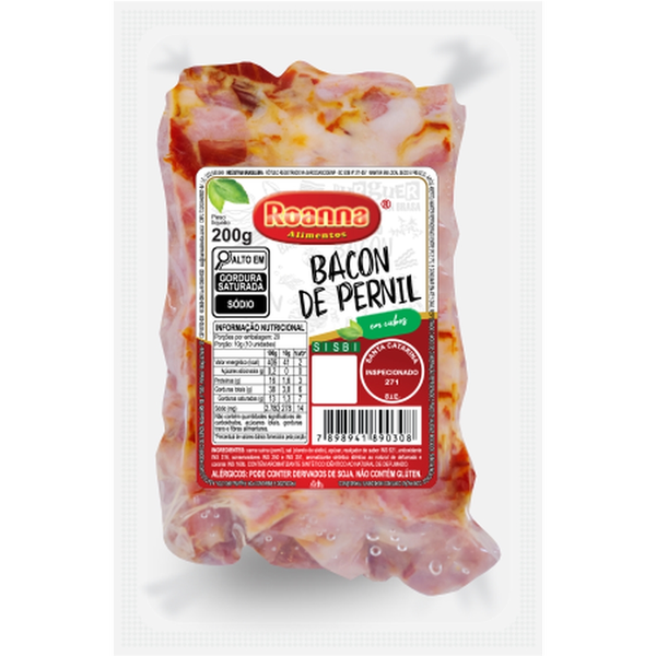 Bacon Roanna Pernil Cubos 200g | Koch Supermercado