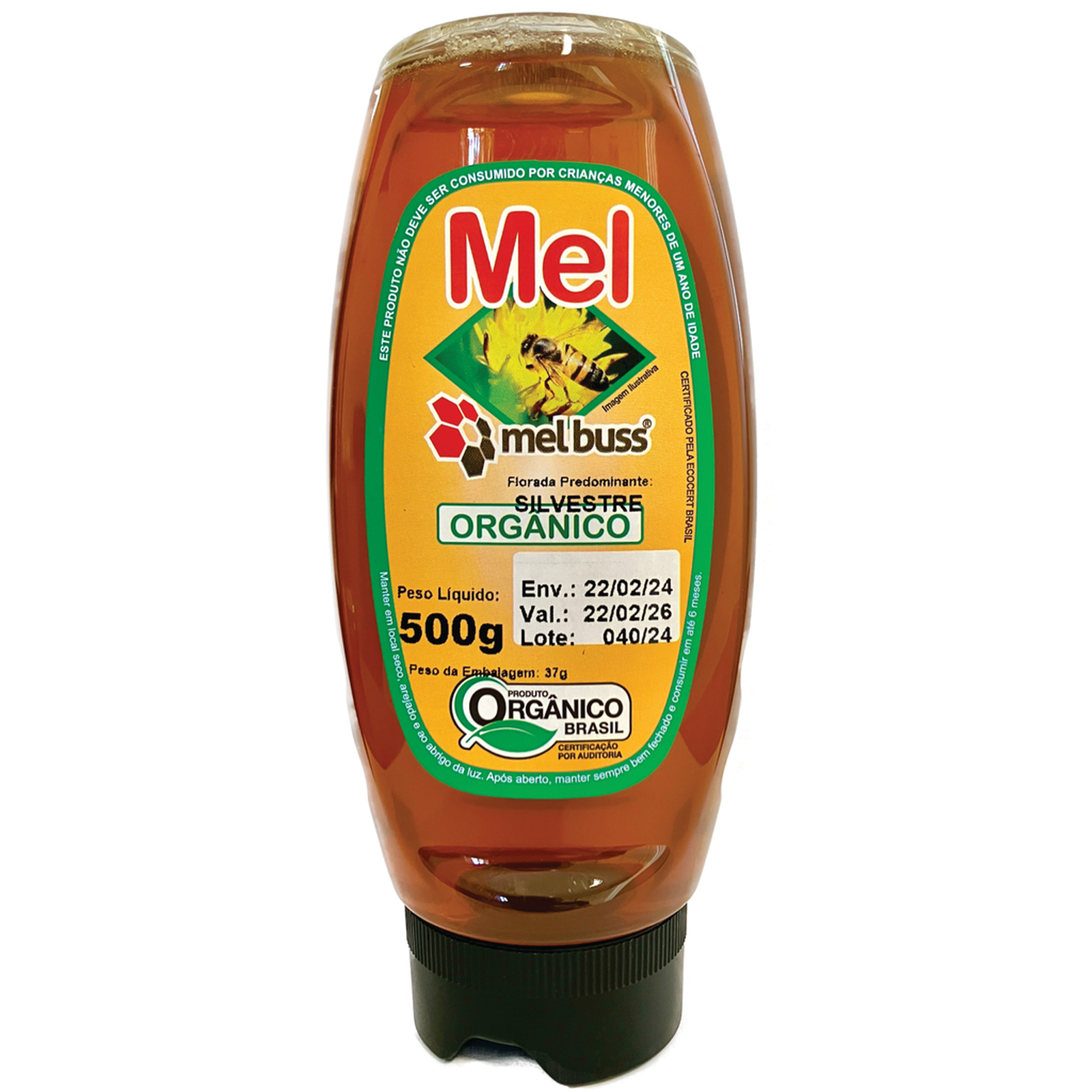 Mel Buss Silvestre Orgânico Bisna Pote Com 500ml | Super Koch