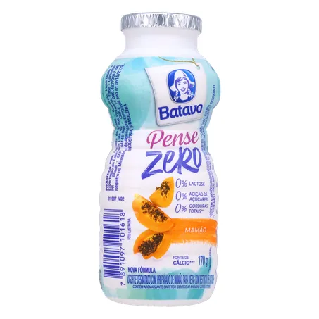 Iogurte Batavo Pense Zero Mamão 170g | Super Koch