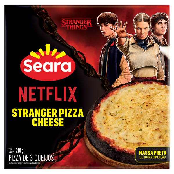 Pizza Massa Preta de Outra Dimensão Cheese 3 Queijos Stranger Things ...