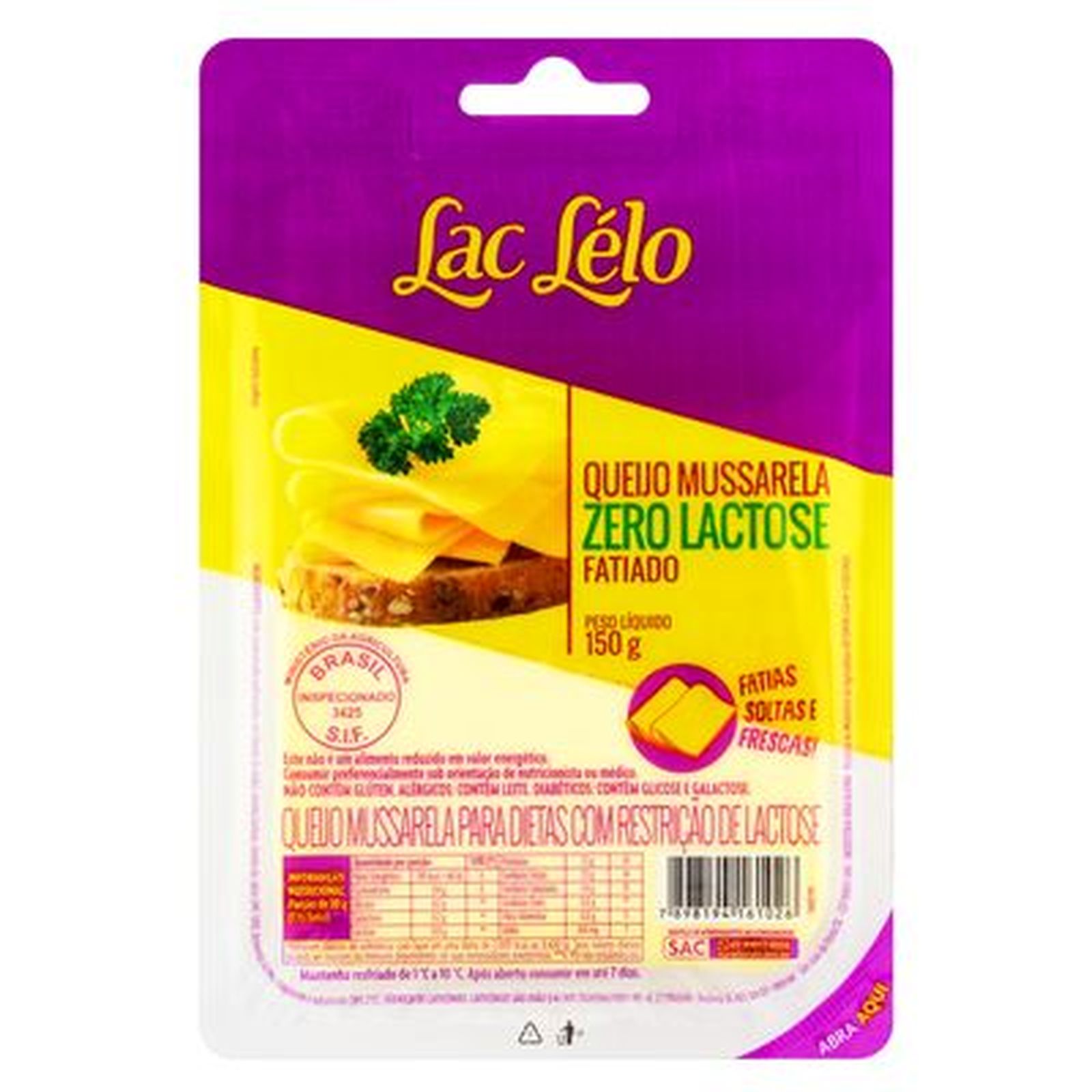 Super Willner - Queijo Mussarela Lac Lelo 150gr Zero Lac