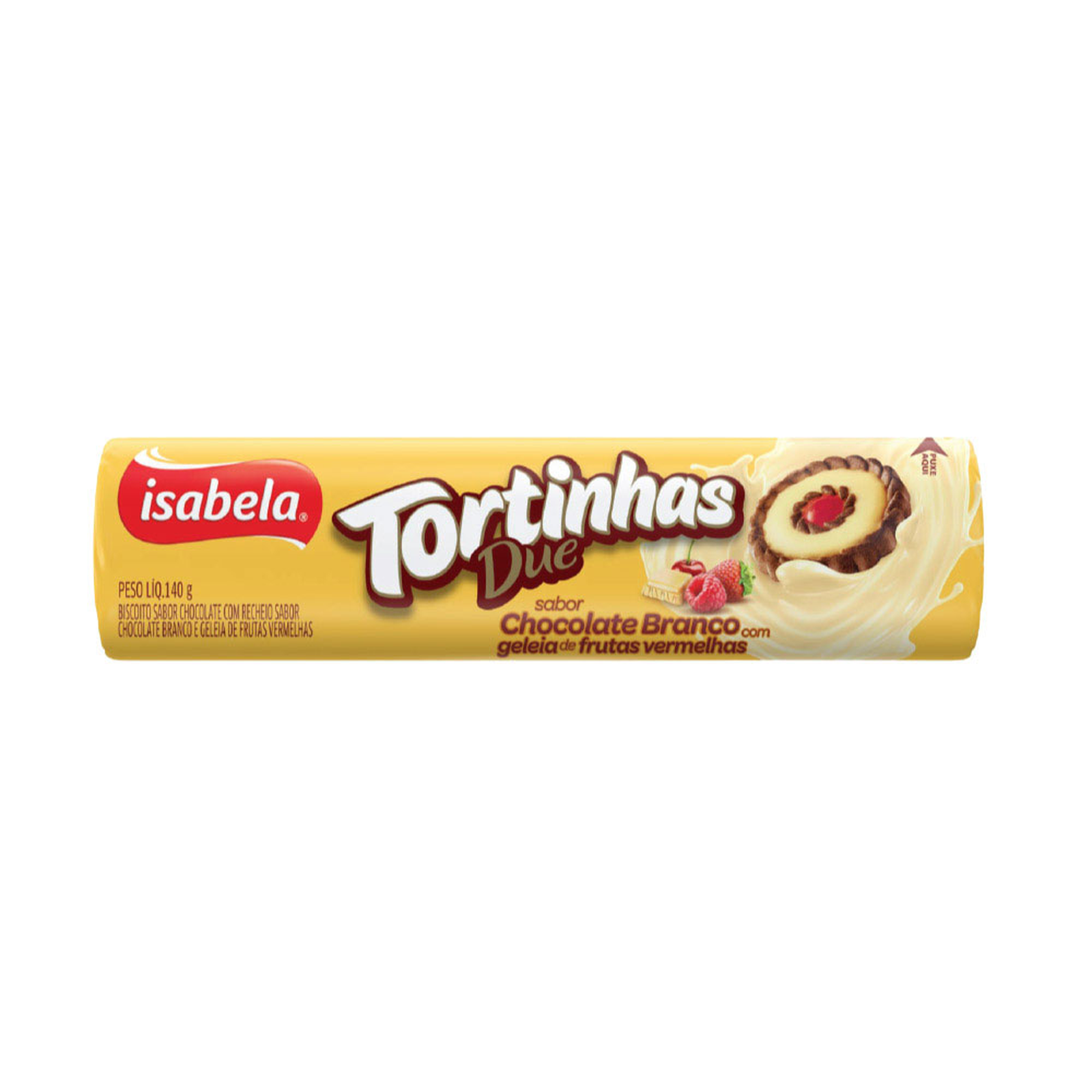 Biscoito Isabela Due Chocolate Branco/frutas Vermelhas 140g | Super Koch