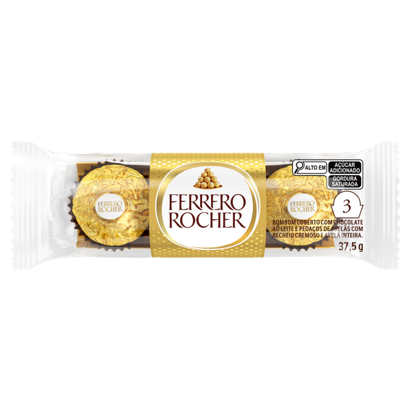 Supermercados Tozetto - Ferrero Rocher 3 Unis 37,5g