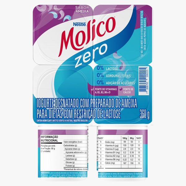 Super Willner - Iogurte Molico 360gr Zero Ameixa