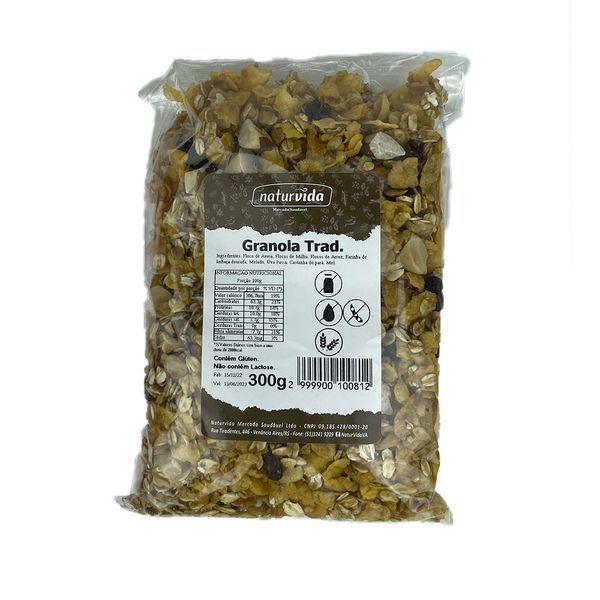 Granola Tradicional 300g | Naturvida Mercado Saudável