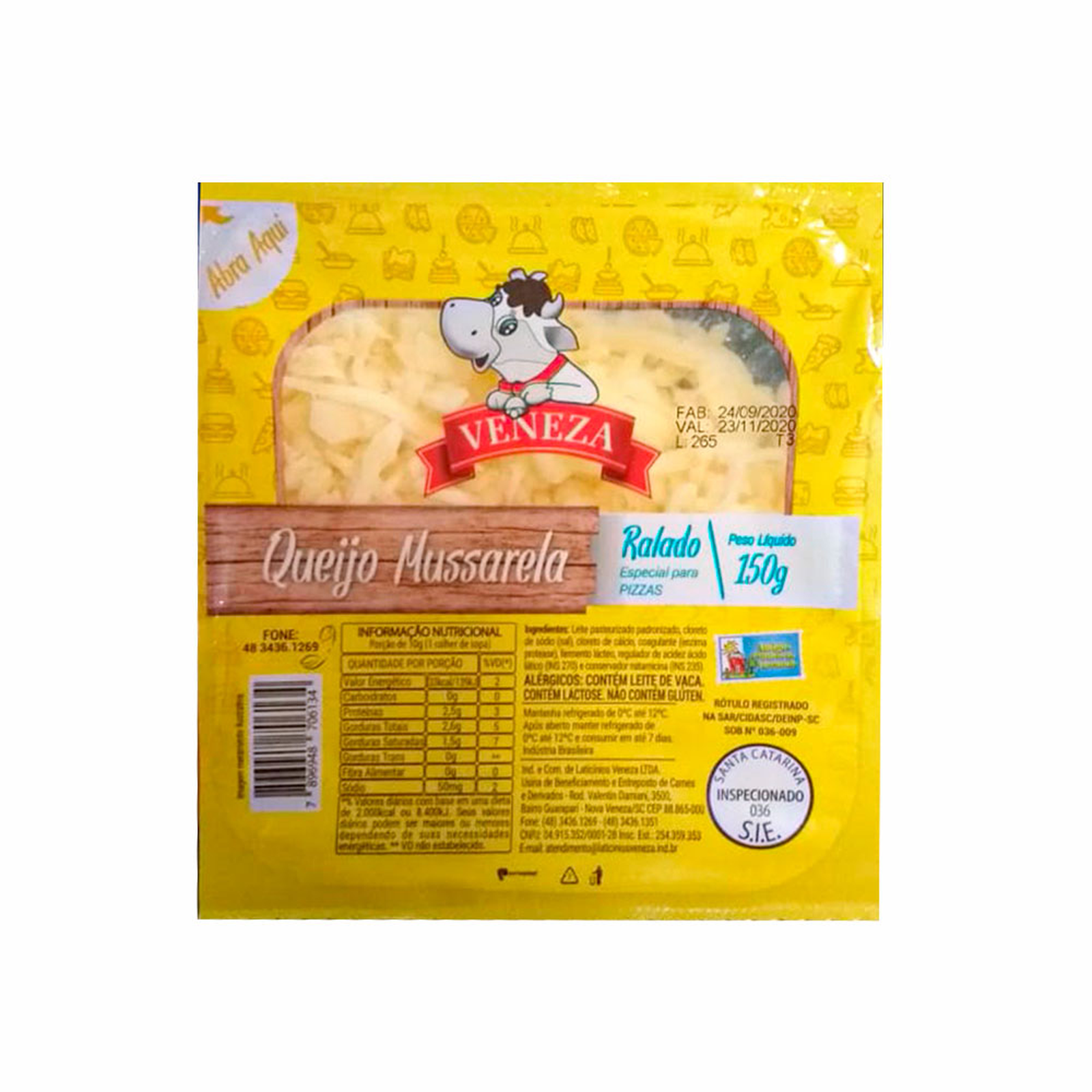 Queijo Mussarela Ralado Veneza 150g | Super Koch
