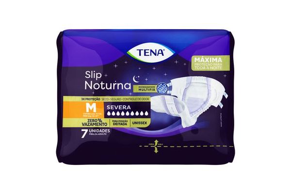 Fralda Descartável m Adulto Tena Slip Noturna Pacote 7 Unidades ...