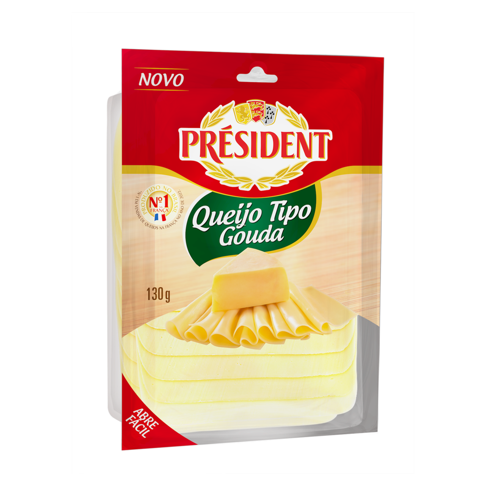 Queijo Tipo Gouda Fatiado Président 130g | Super Koch