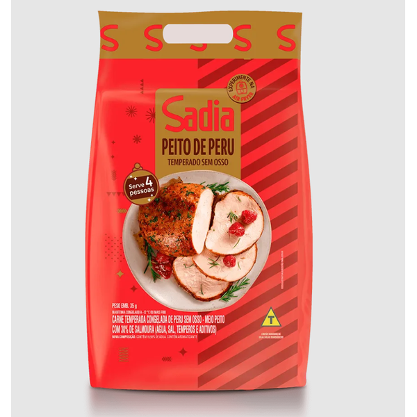 Vila das frutas - Peito de Peru Temperado Sadia S/osso 950gr Aprox.
