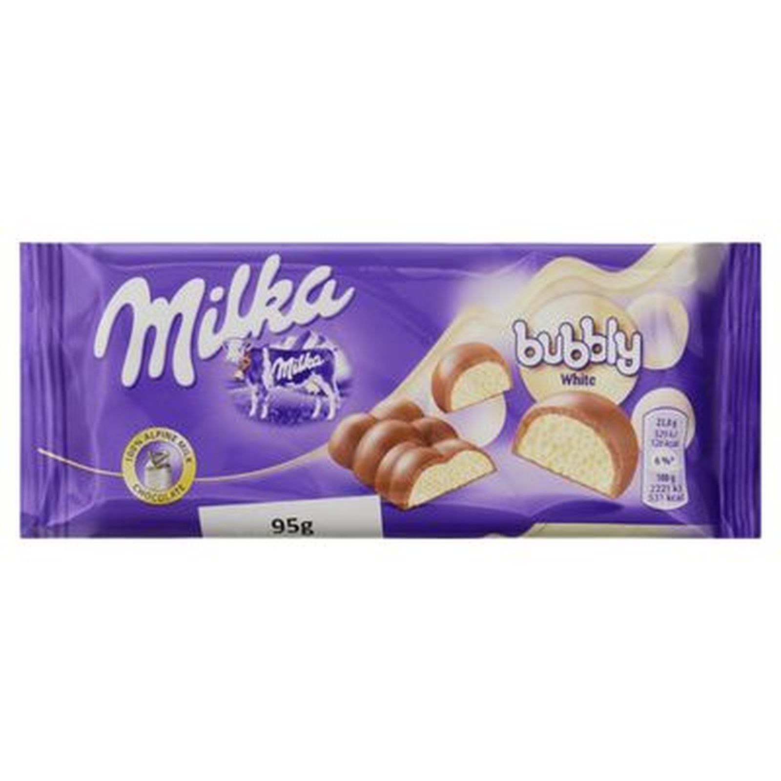 Chocolate Milka Bubbly White 95g | Hippo Supermercados