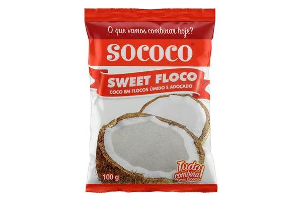 Coco Ralado Sococo Sweet Flocos Pacote 100g | Super Koch