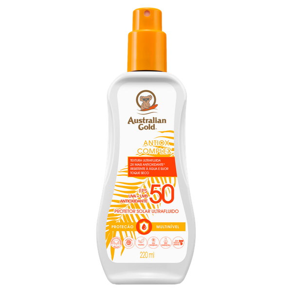 Protetor Solar Fps 50 Australian Gold Frasco Spray 220ml | Hippo ...