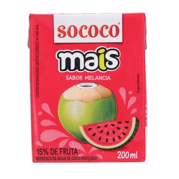 Água de Coco Sococo Mais Melancia 200ml | Super Koch