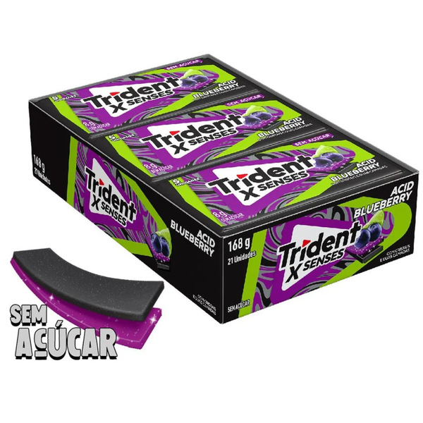 Supermercado Tio Fiori - Chicle Trident 5s x Senses Acid Blueberry Pcc/21un