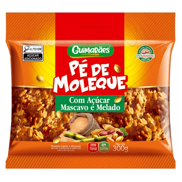 Pé de Moleque Com Açúcar Mascavo e Melado Guimarães 300g | Koch ...